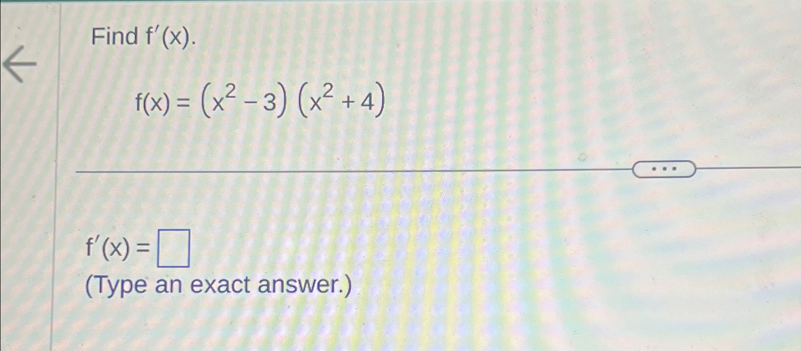Solved Find f'(x).(x2-3 | Chegg.com