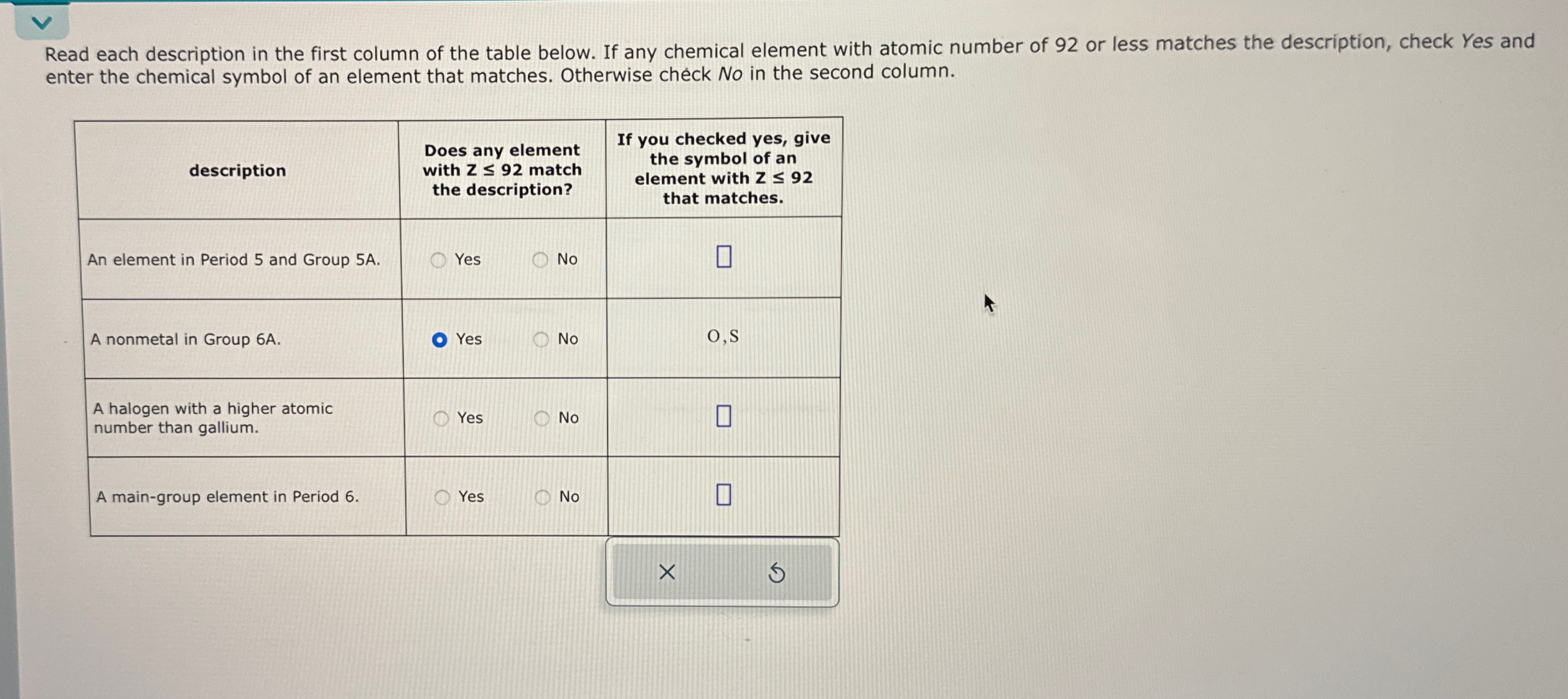Solved Read each description in the first column of the | Chegg.com
