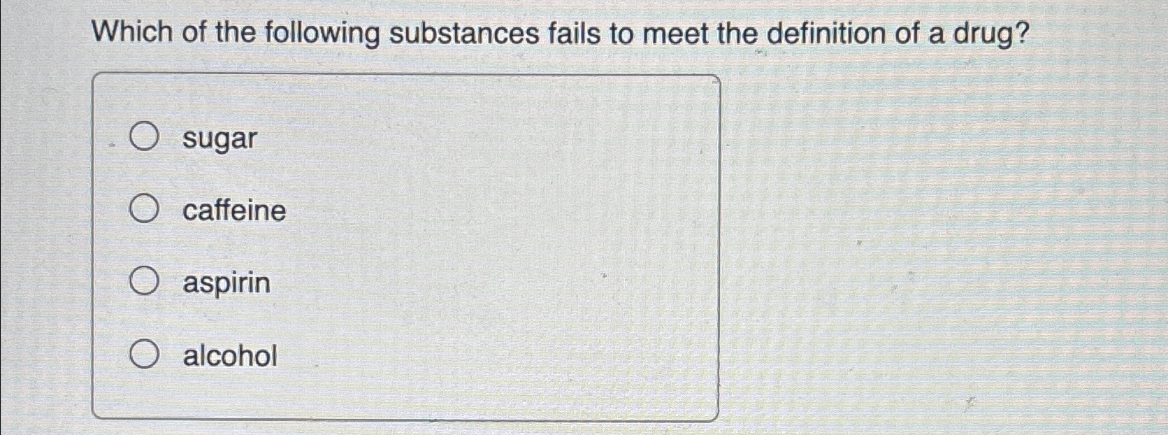 Solved Which of the following substances fails to meet the | Chegg.com