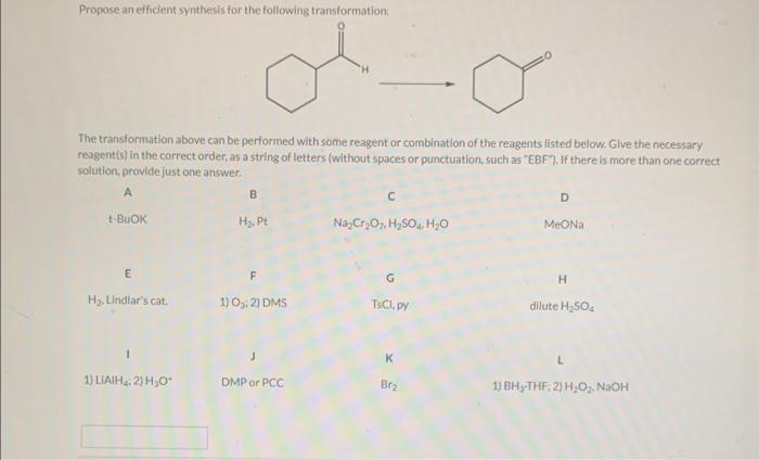 Solved Propose an efficient synthesis for the following | Chegg.com