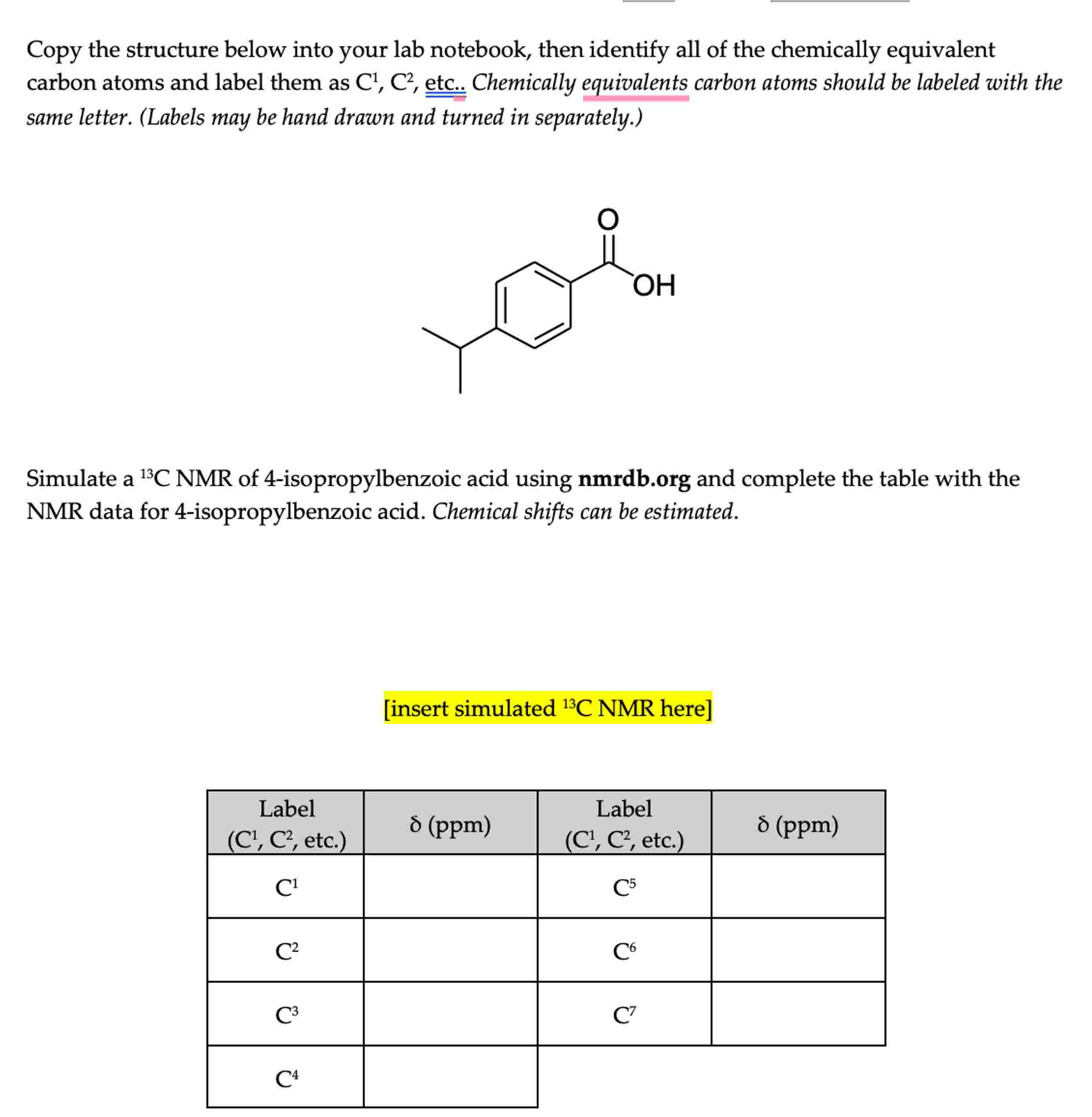 Solved Copy the structure below into your lab notebook, then | Chegg.com