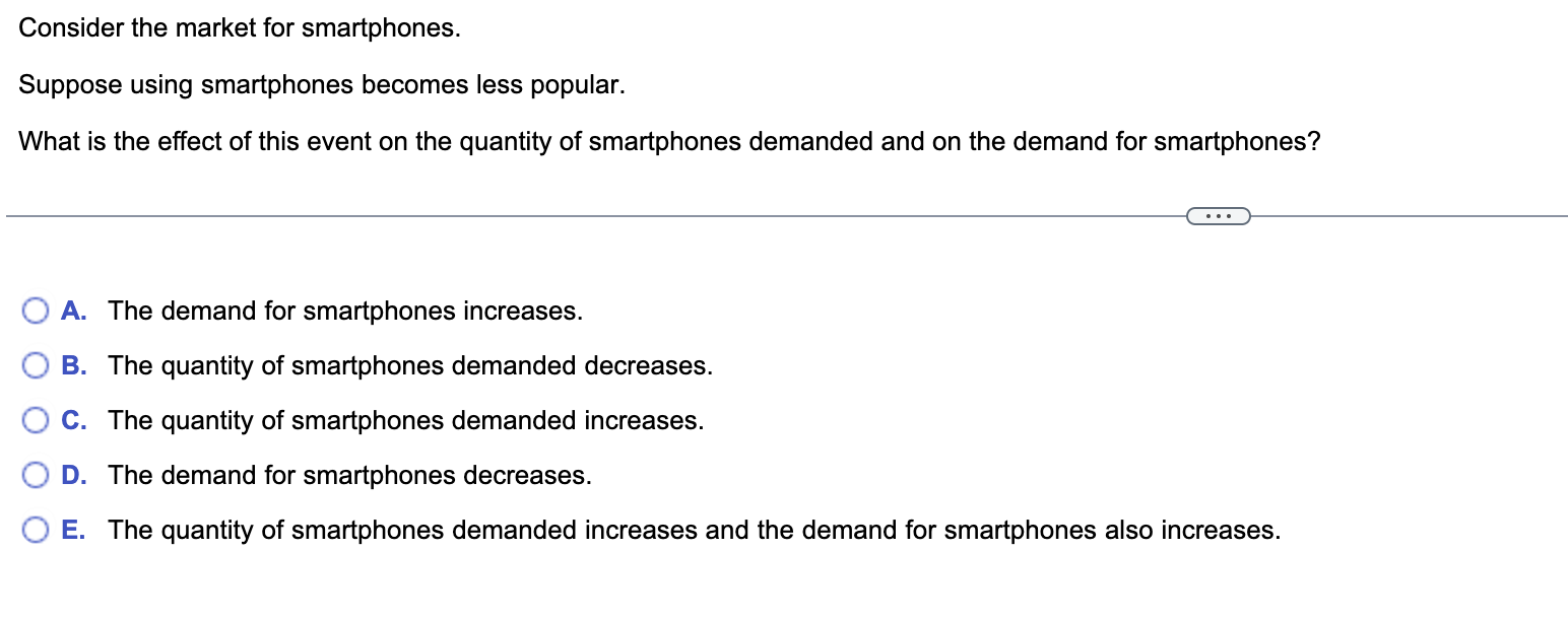 Solved Consider the market for smartphones.Suppose using | Chegg.com Solved Consider the market for smartphones.Suppose using | Chegg.com