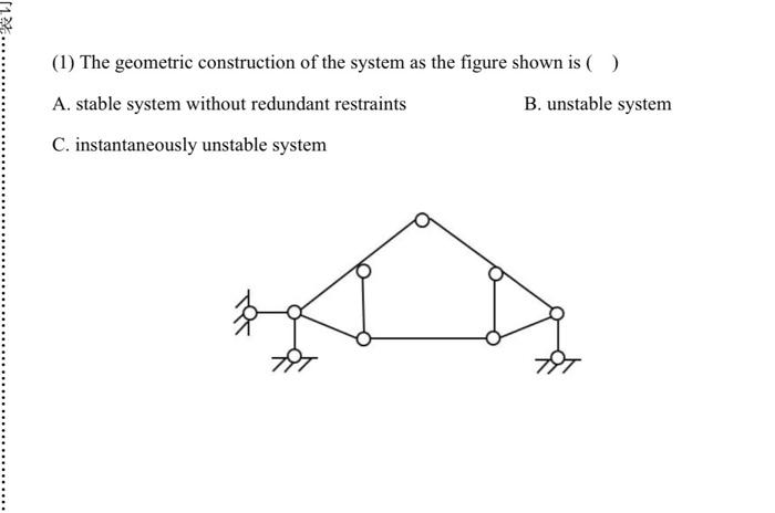 Solved (1) The geometric construction of the system as the | Chegg.com