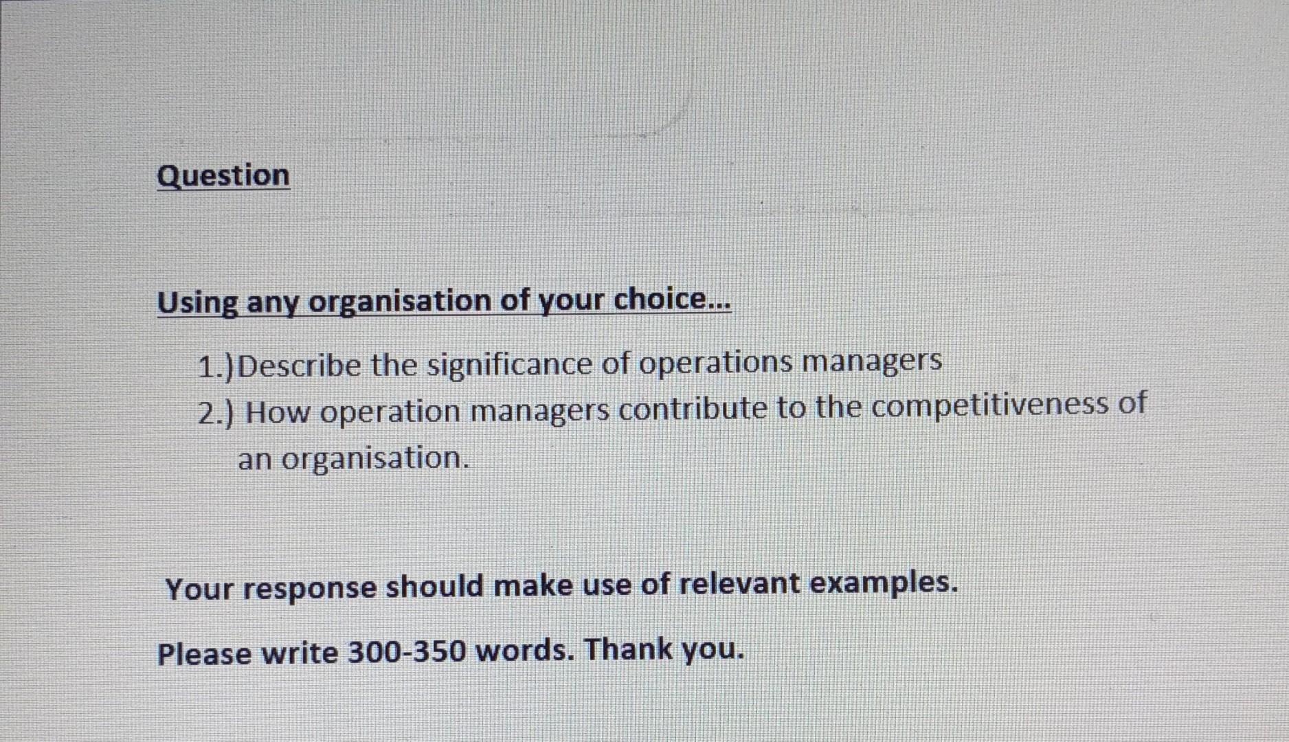 Solved Please answer the question in full with 300-350 | Chegg.com