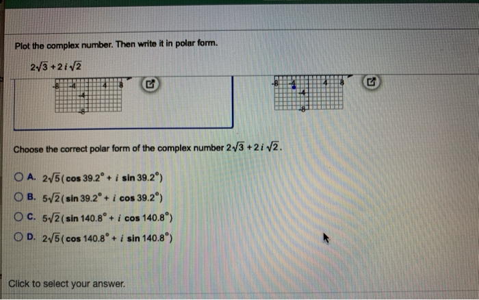 Solved Plot the complex number. Then write it in polar form. | Chegg.com