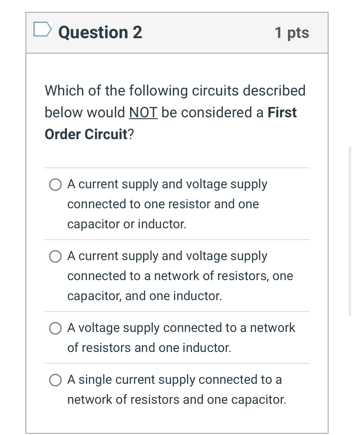 Solved Question 2Which of the following circuits | Chegg.com