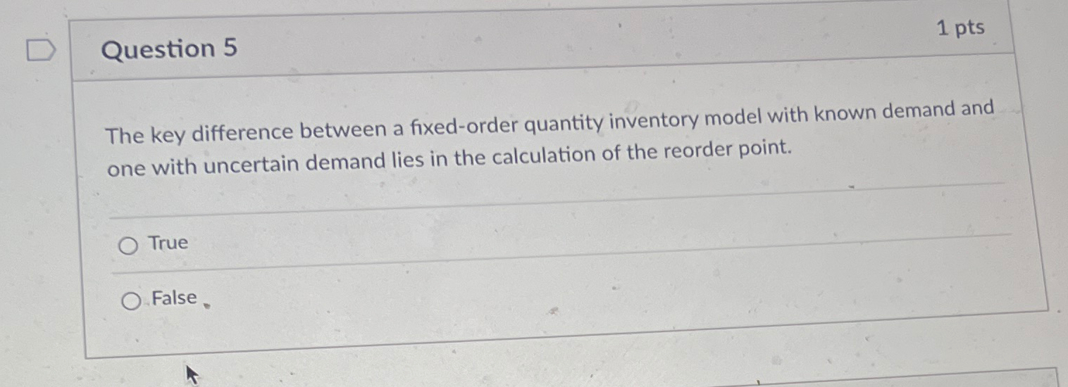 Solved Question 51 ptsThe key difference between a | Chegg.com Solved Question 51 ptsThe key difference between a | Chegg.com