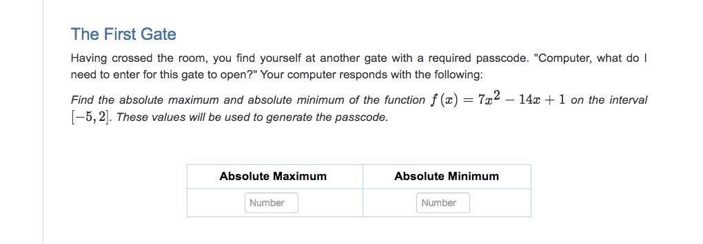 Solved The First GateHaving crossed the room, you find | Chegg.com