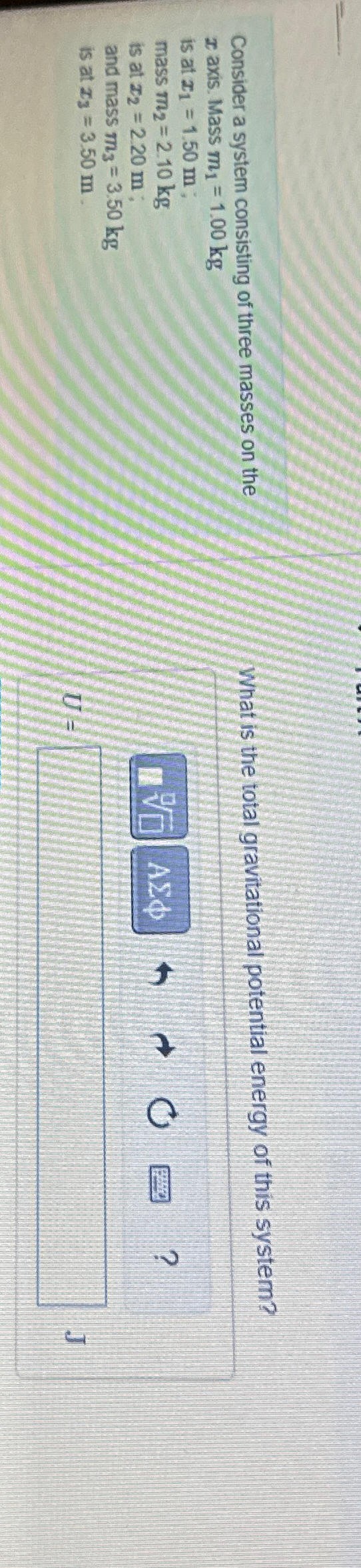 Solved Consider a system consisting of three masses on the x | Chegg.com