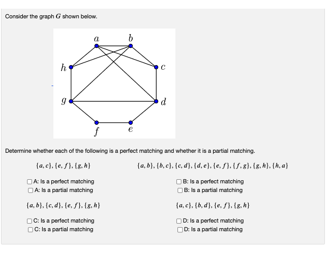 Consider the graph G ﻿shown below.Determine whether | Chegg.com