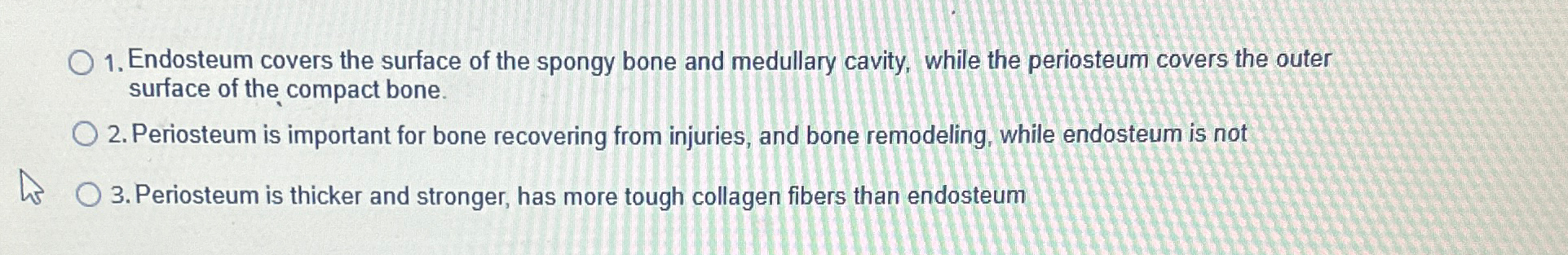 Solved Endosteum covers the surface of the spongy bone and | Chegg.com
