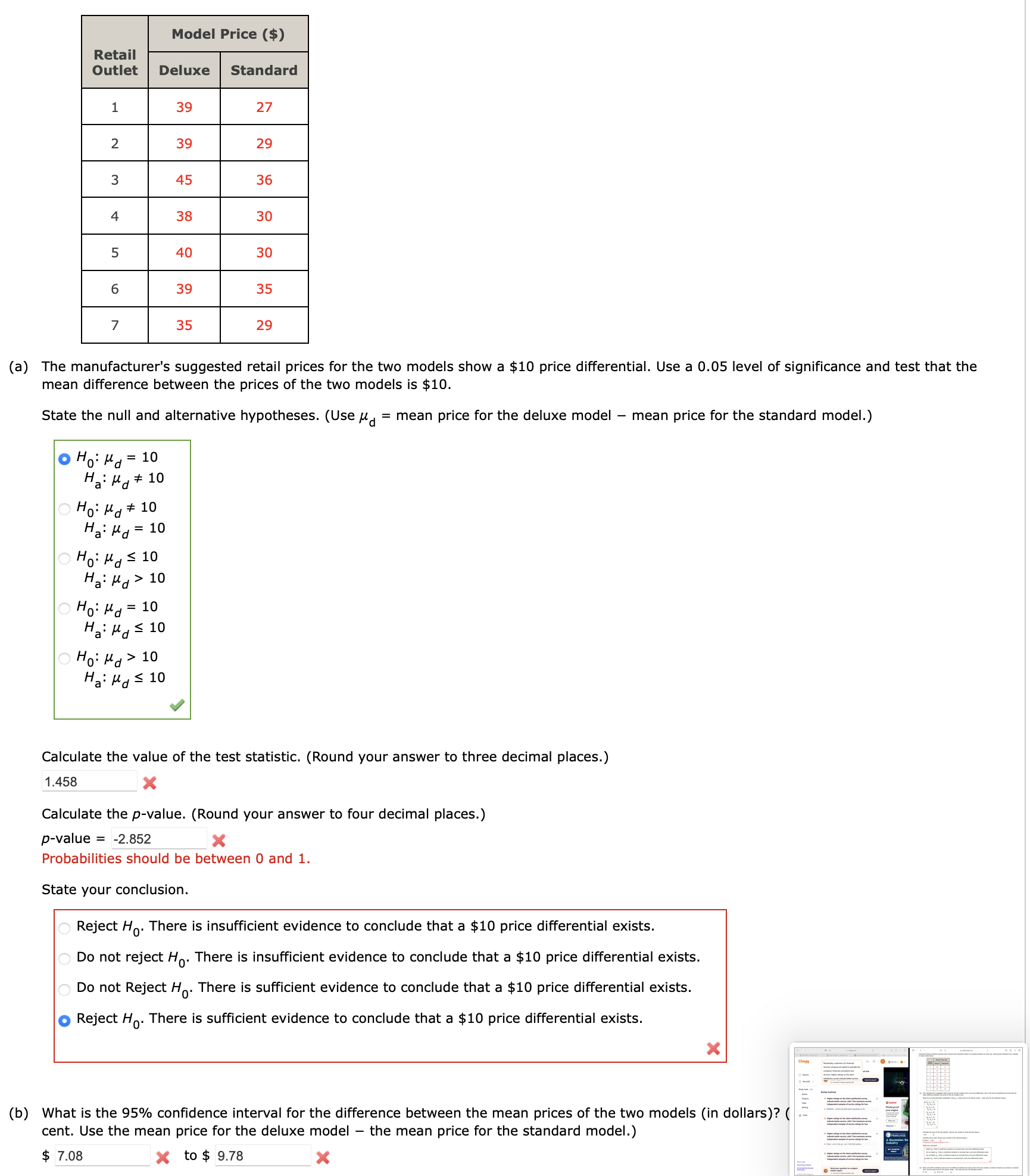 Solved (a) ﻿The manufacturer's suggested retail prices for | Chegg.com