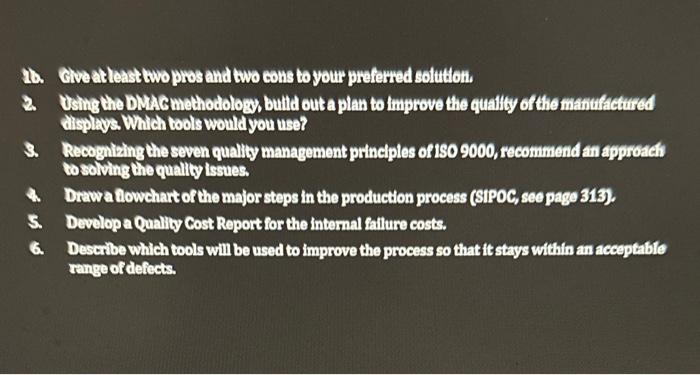 Solved Case Study: Quality Management The following case | Chegg.com