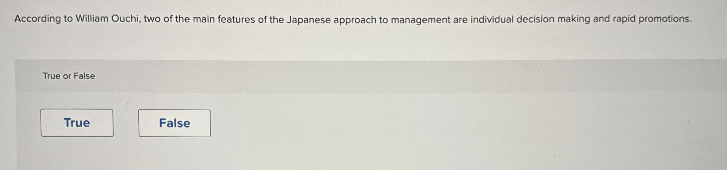 Solved According to William Ouchi, two of the main features | Chegg.com