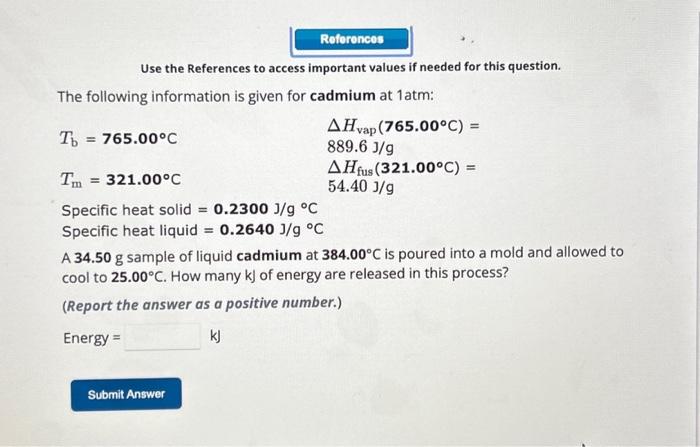 Solved Use the References to access important values if | Chegg.com
