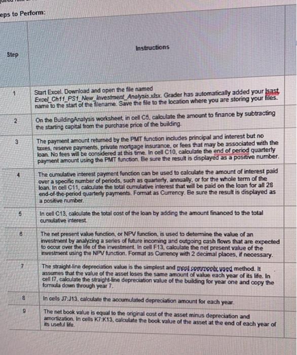 Solved Grader - Instructions Exced 2022 Project | Chegg.com