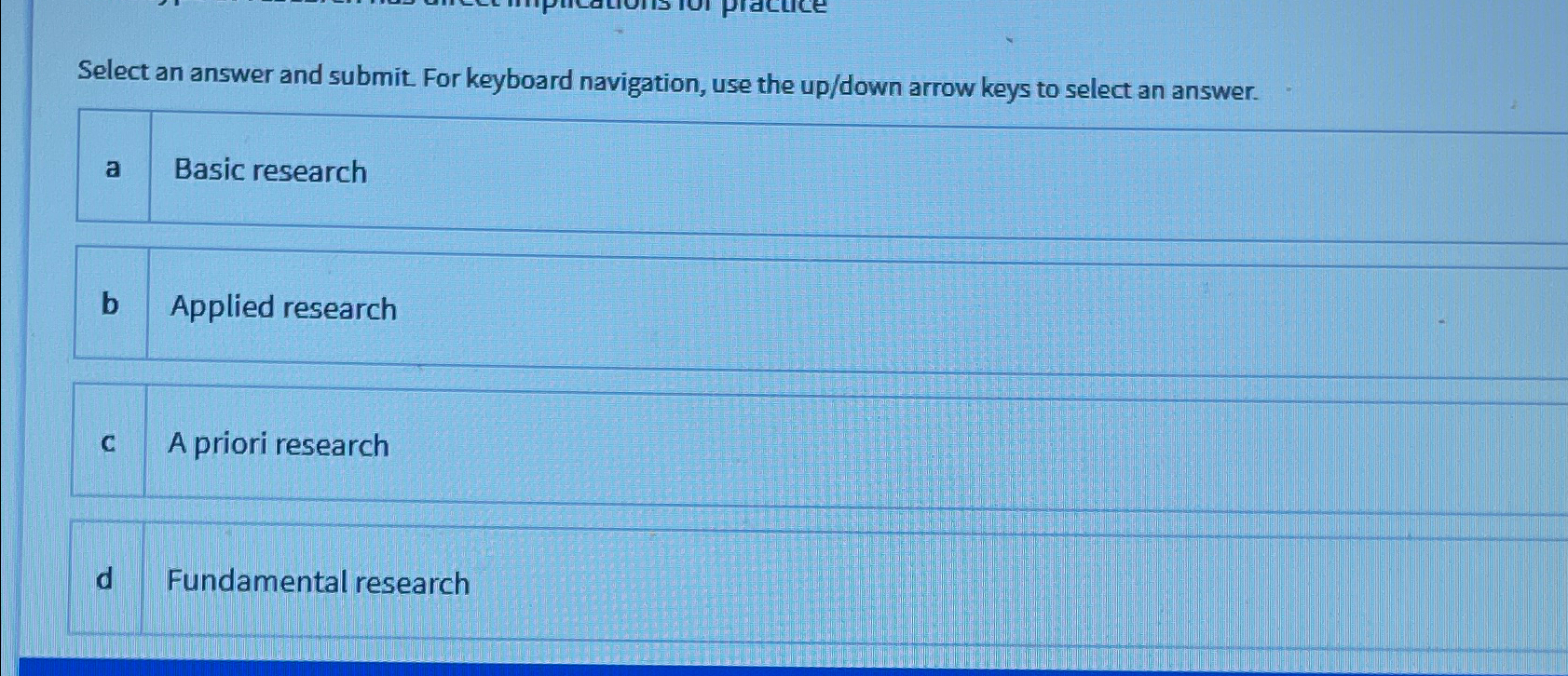 Solved Select an answer and submit. For keyboard navigation, | Chegg.com