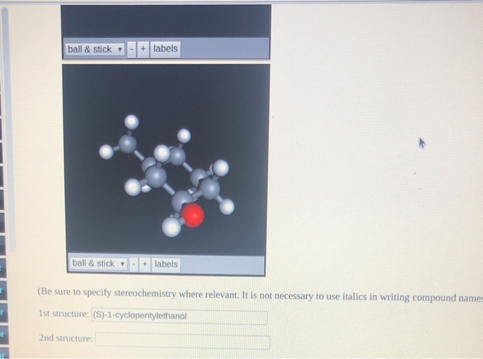 Give IUPAC names for the following compounds. ball & | Chegg.com