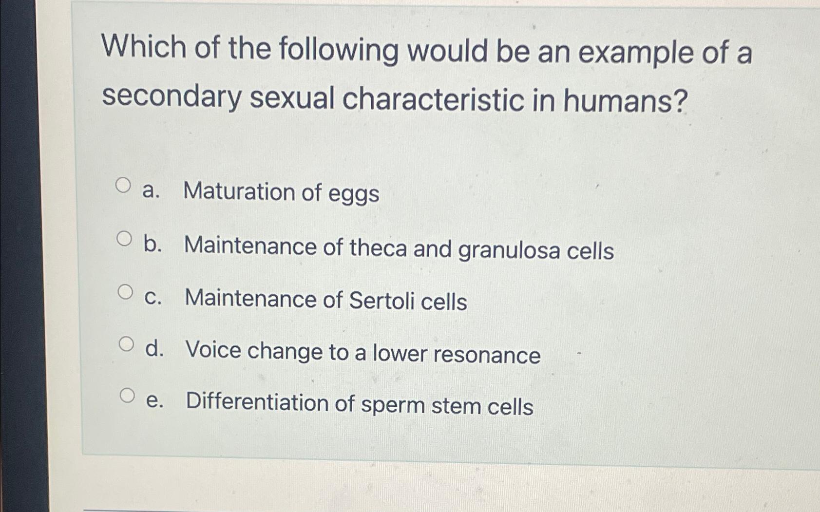Solved Which of the following would be an example of a | Chegg.com