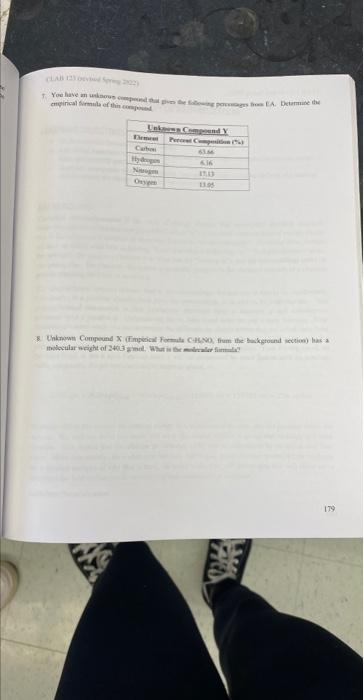 CHEMICAL STOICHIOMETRX REPORT SHEET Name: Sable | Chegg.com