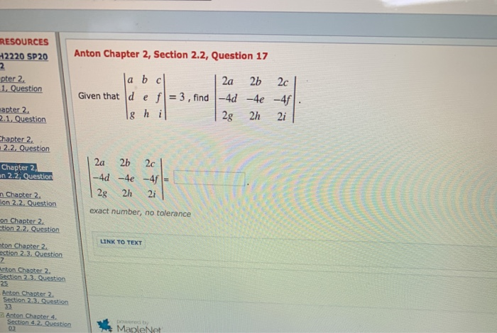Solved RESOURCES 2220 SP20 pter 2 1. Question Anton Chapter | Chegg.com Solved RESOURCES 2220 SP20 pter 2 1. Question Anton Chapter | Chegg.com