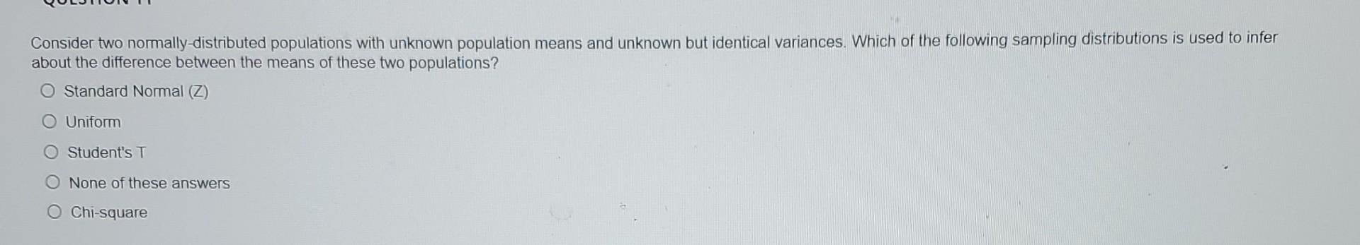 Consider two normally-distributed populations with | Chegg.com