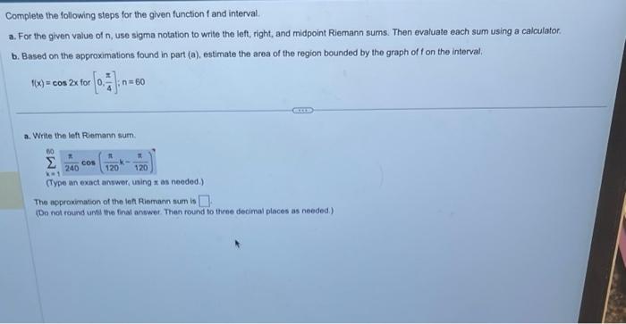 Solved Somplete the following steps for the glven function 1 | Chegg.com