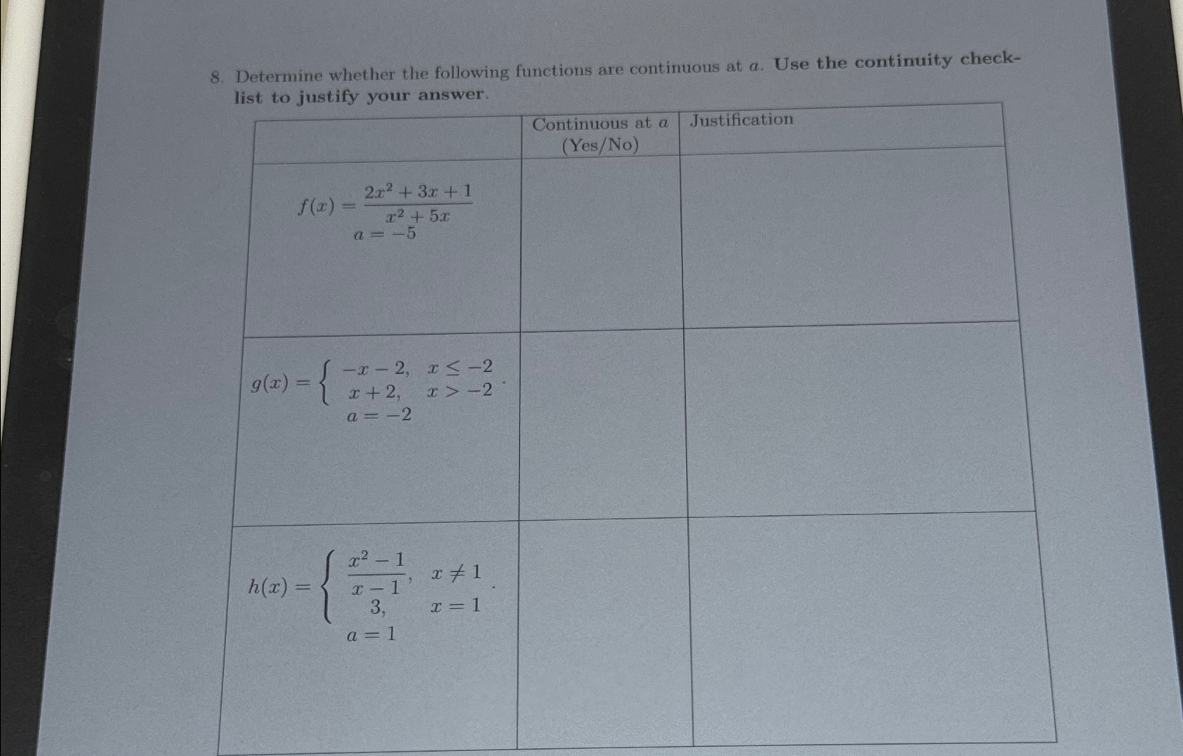 Solved Determine whether the following functions are | Chegg.com