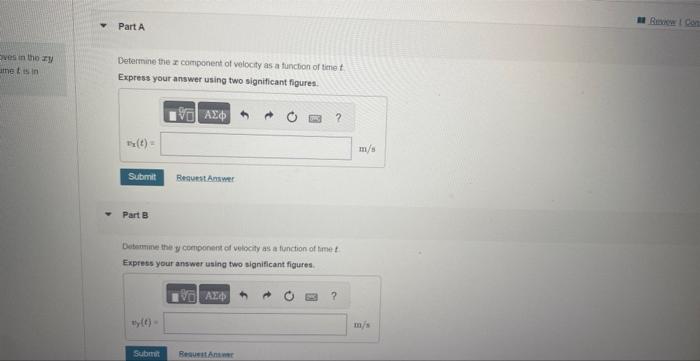 Solved At t=0, a particle starts from rest at x=0,y=0, and | Chegg.com