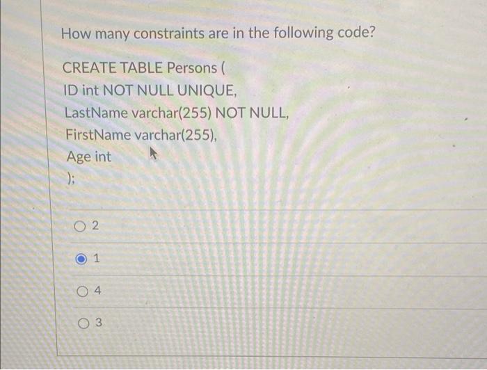 Solved How many constraints are in the following code? | Chegg.com