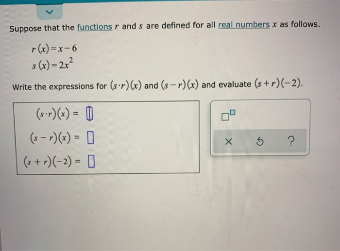 Solved Suppose that the functions r and s are defined for | Chegg.com