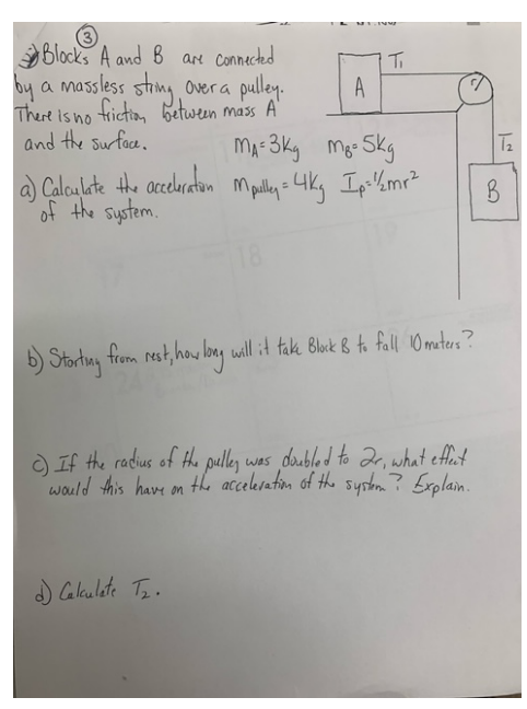 Solved Blocks A and B ﻿ane connectedby a massless string | Chegg.com