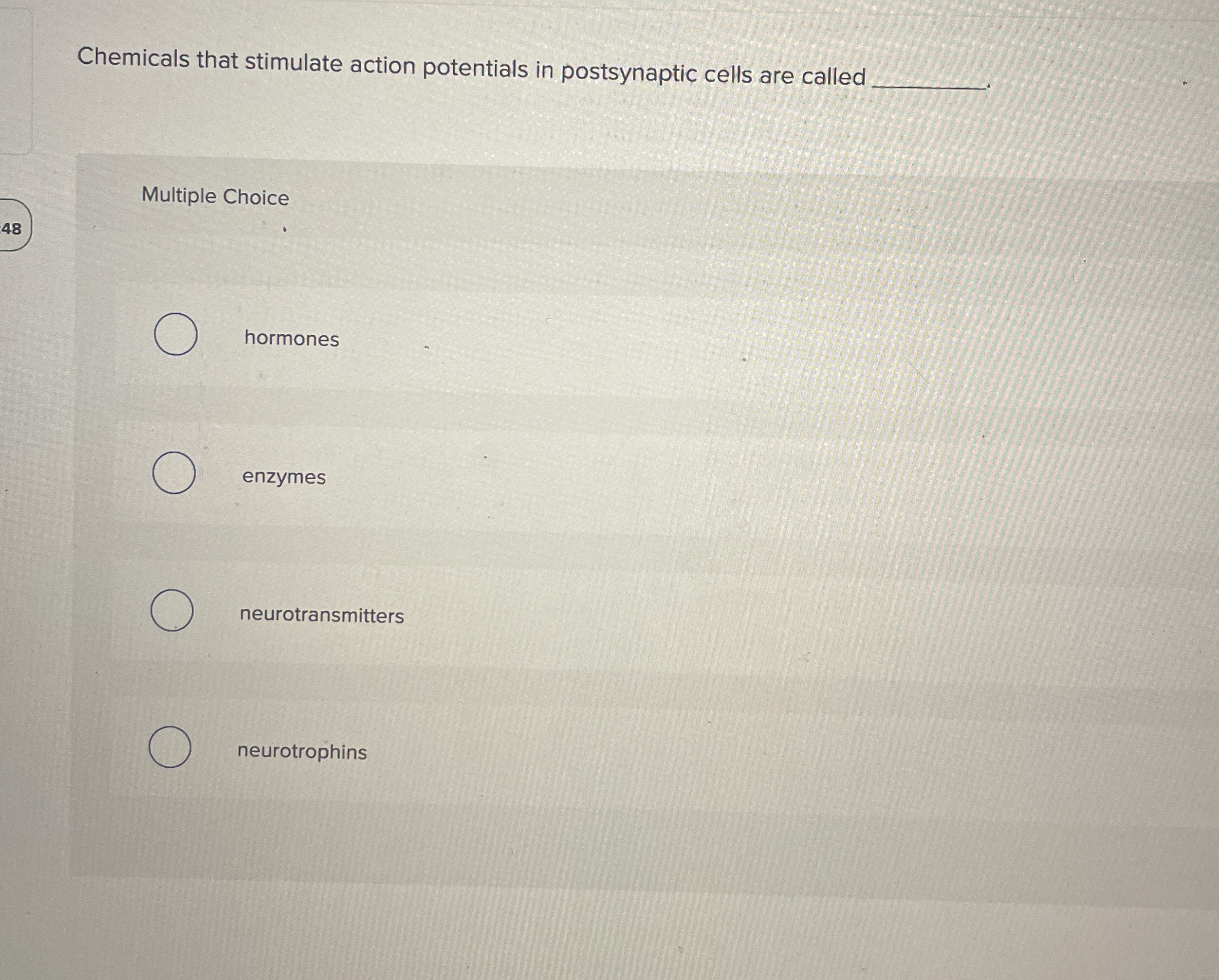 Solved Chemicals that stimulate action potentials in | Chegg.com