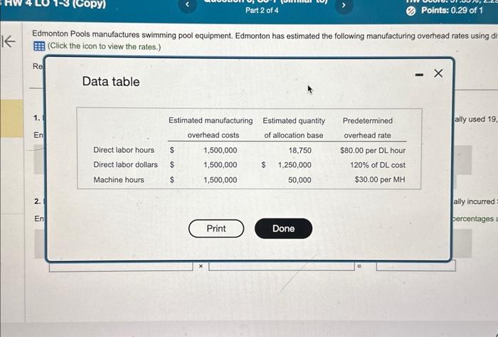 Solved Edmanton Pools manufactures swimming pool equipment. | Chegg.com