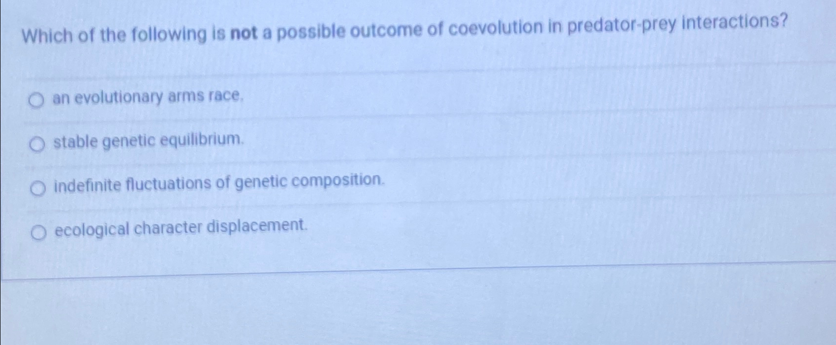 Solved Which of the following is not a possible outcome of | Chegg.com