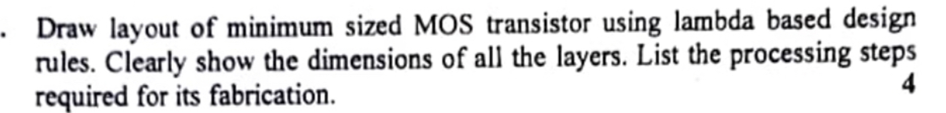Solved ( ﻿urgent will upvote )Draw layout of minimum sized | Chegg.com