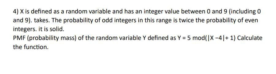 Solved x ﻿is defined as a random variable and has an integer | Chegg.com