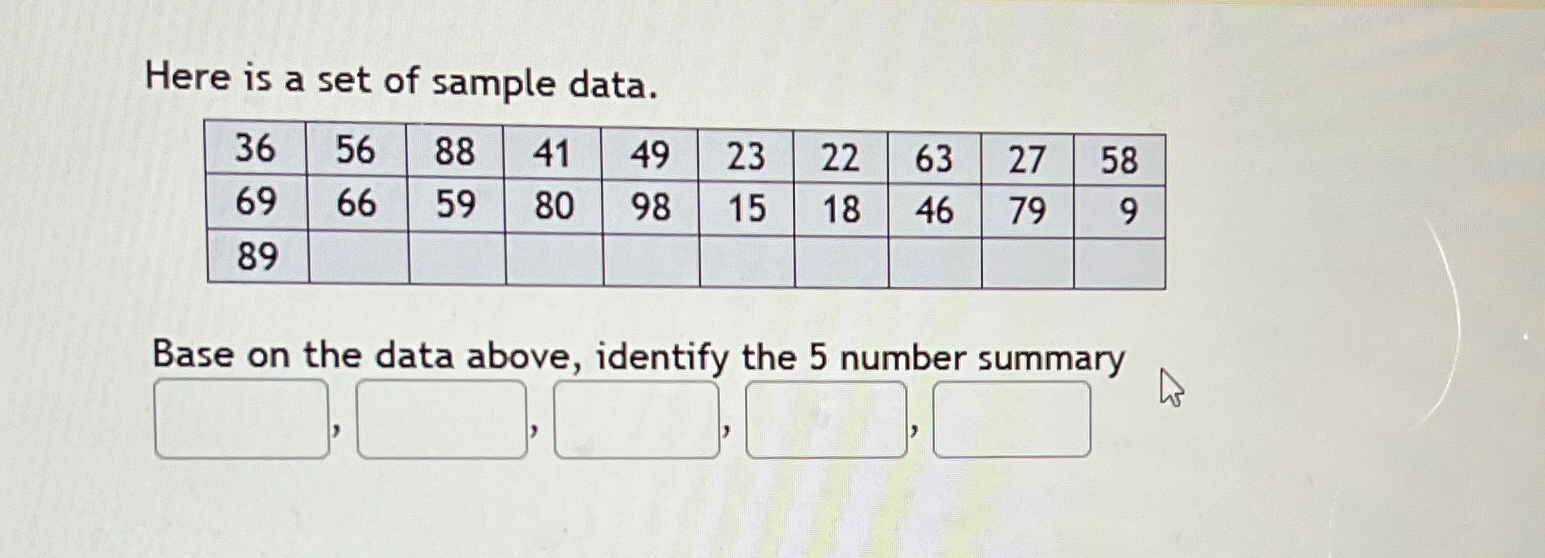 Solved Here is a set of sample | Chegg.com