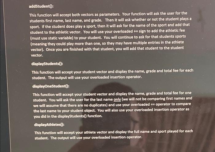 Solved Student Athlete Note: ALL input must be validated | Chegg.com