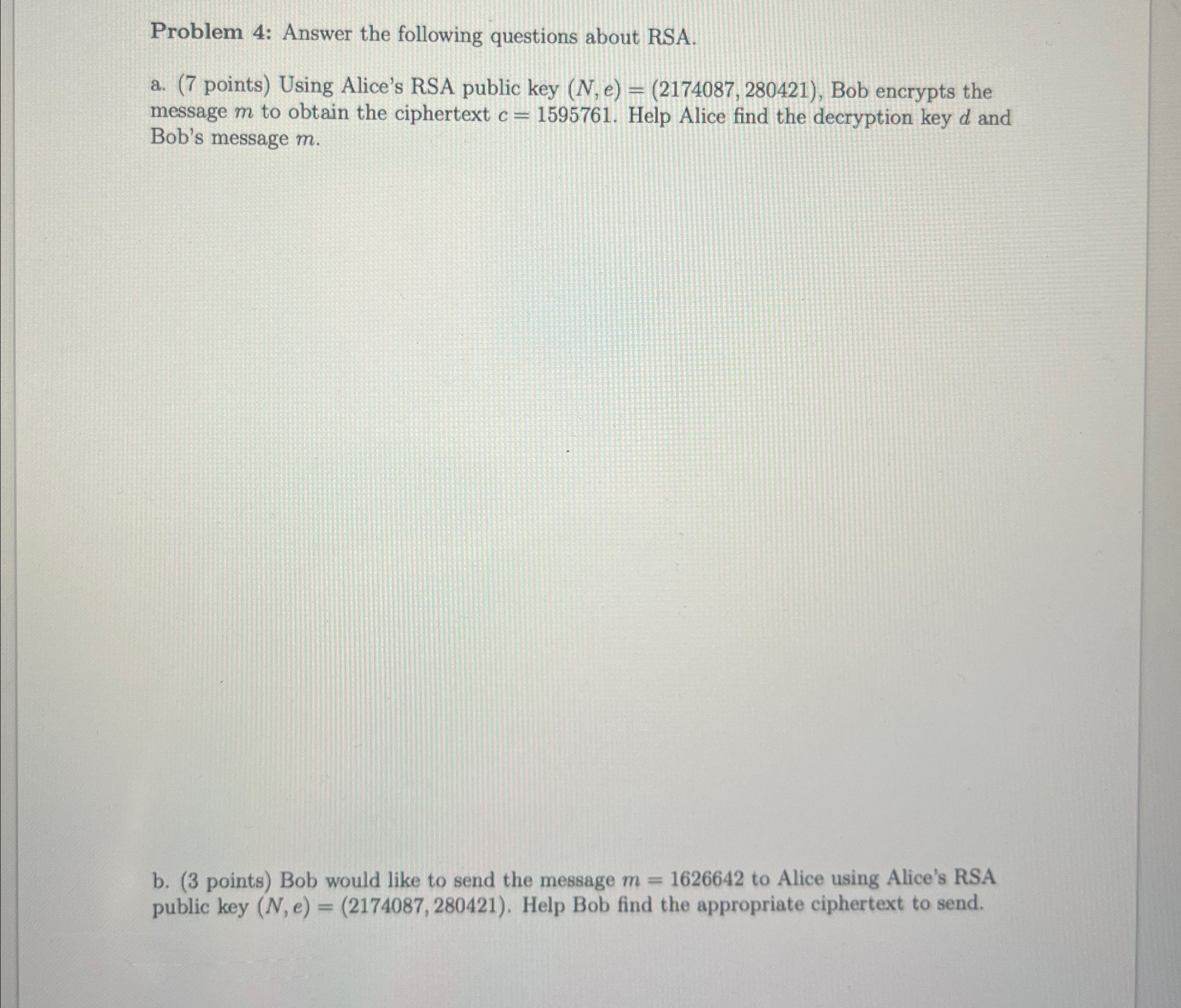 Solved Problem 4: Answer the following questions about | Chegg.com