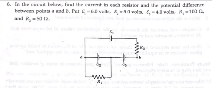 Solved 6. In the circuit below, find the current in each | Chegg.com