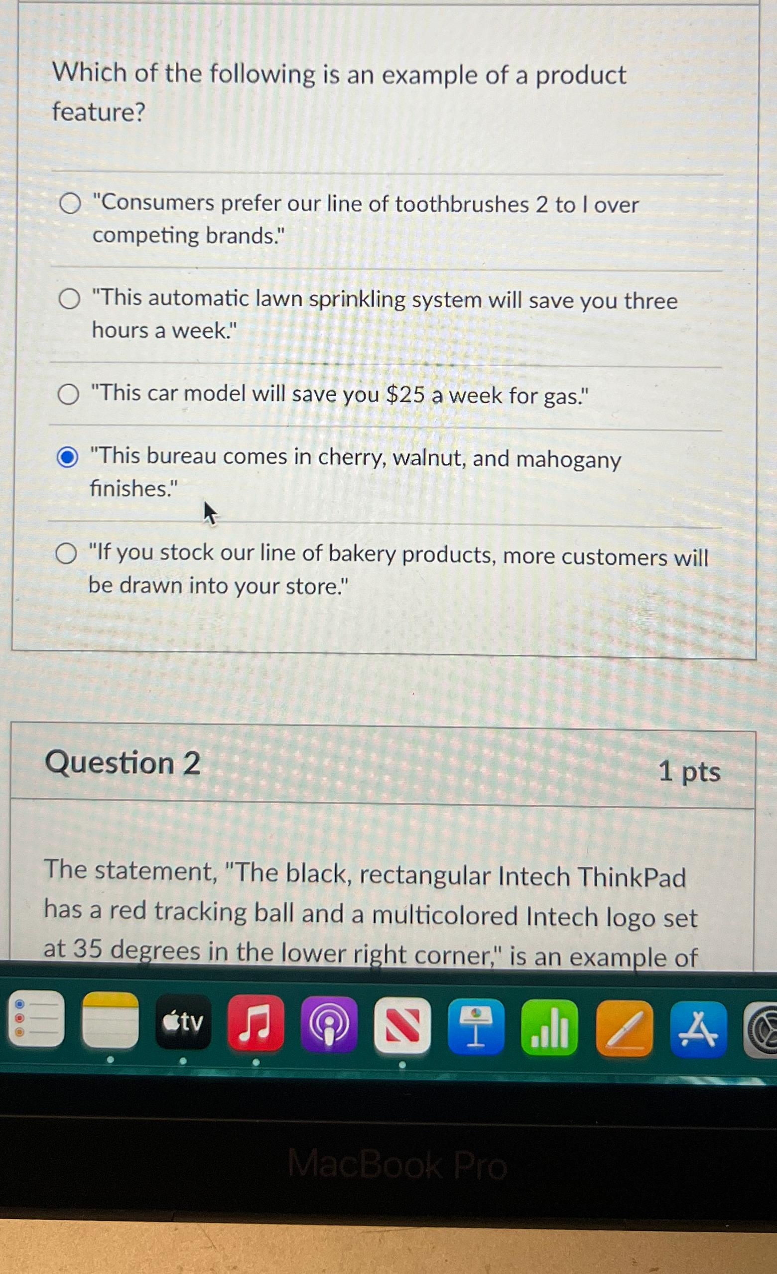 Solved Which of the following is an example of a product | Chegg.com