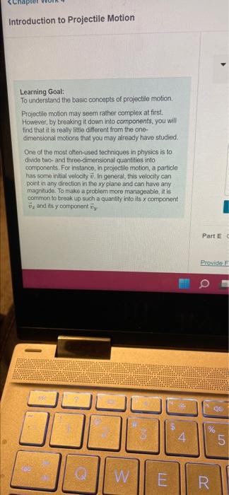 Solved Introduction to Projectile Motion Learning Goal: To | Chegg.com