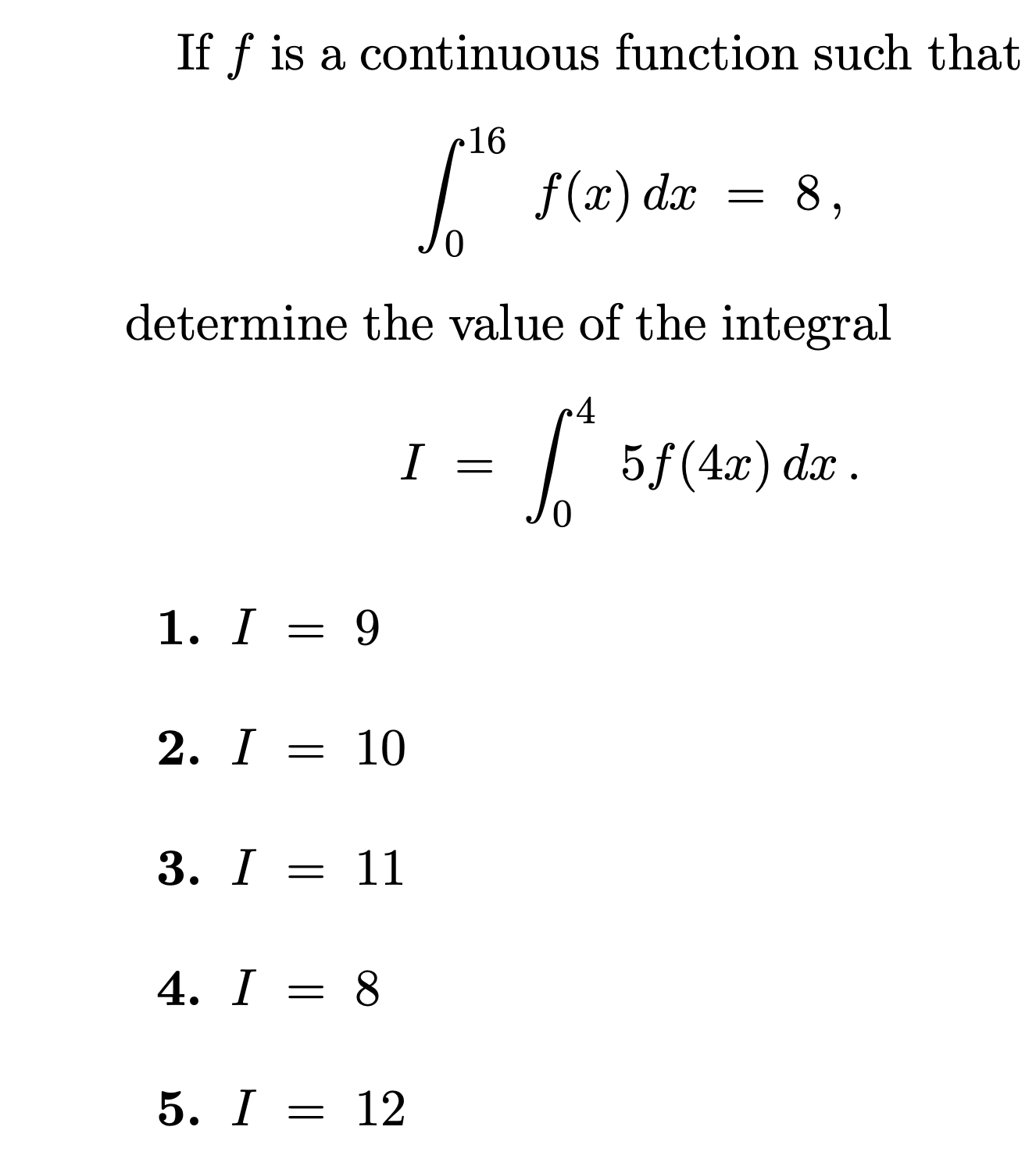 Solved If f ﻿is a continuous function such | Chegg.com