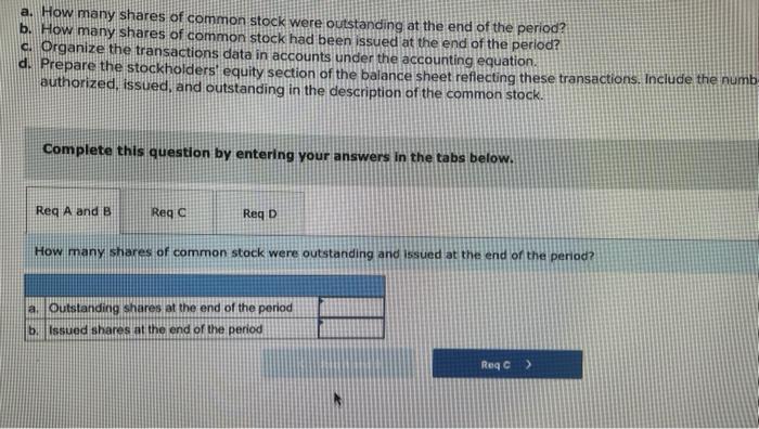 Solved a. How many shares of common stock were outstanding | Chegg.com