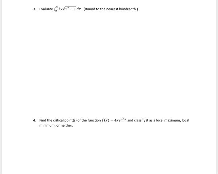 Solved MUST use derivatives, derivative number lines, and | Chegg.com
