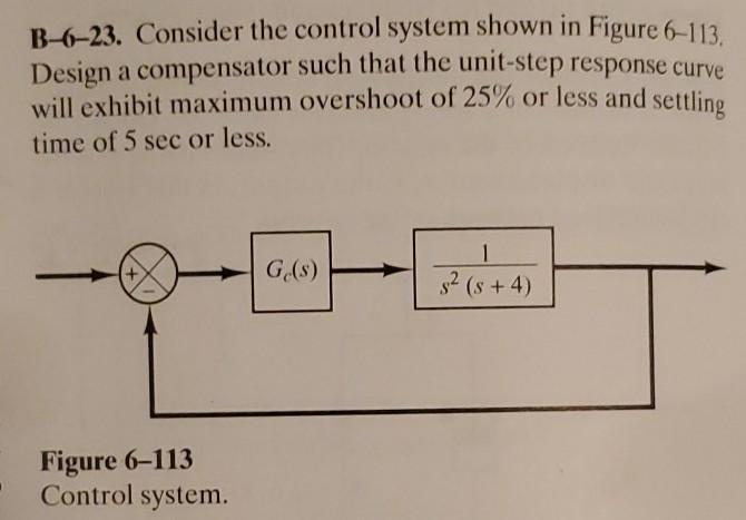 Solved B-6-23. Consider the control system shown in Figure | Chegg.com