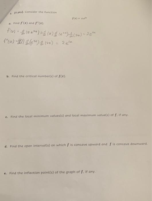 Solved Section 4.3: How Derivatives Affect the Shape of a | Chegg.com