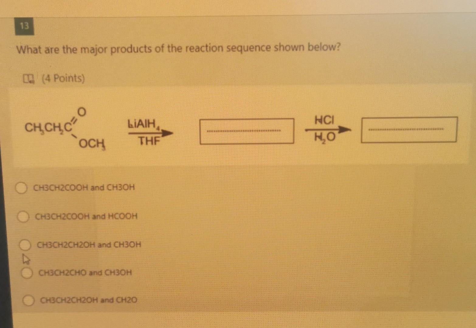 Solved What are the major products of the reaction sequence | Chegg.com