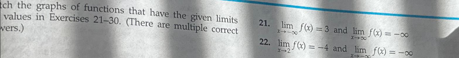Solved tch the graphs of functions that have the given | Chegg.com